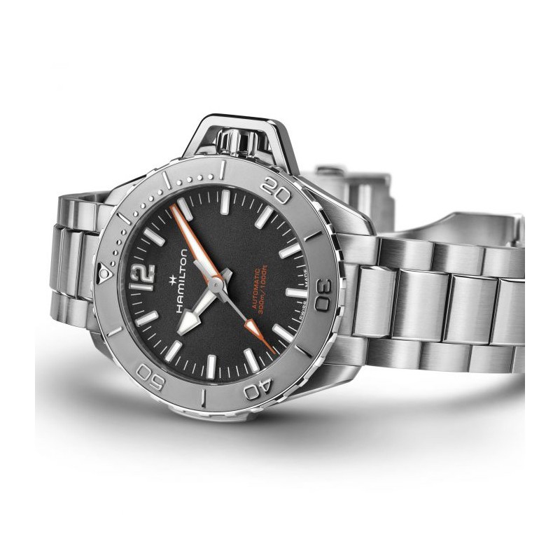 HAMILTON KHAKI NAVY FROGMAN AUTO 41 MM BRACELET ACIER H77485130